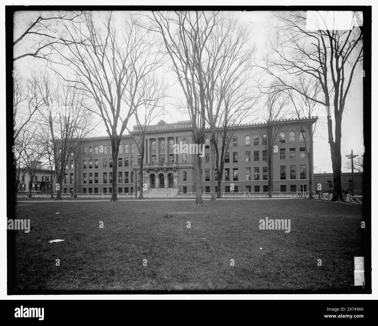 Architecture historic buildings new high school building Cut Out Stock ...