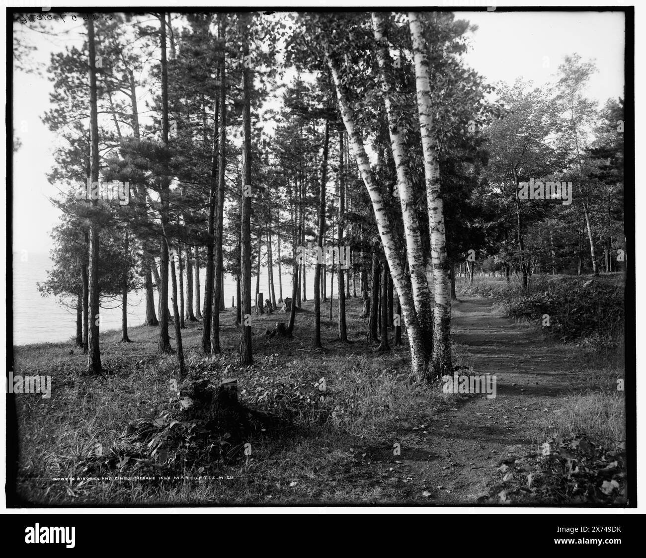Presque isle state park marquette Black and White Stock Photos & Images ...