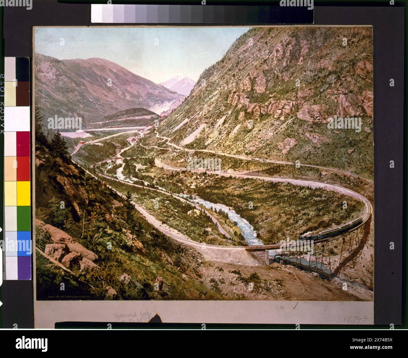 The far-famed Georgetown loop, Railroad loop in valley, and railroad ...