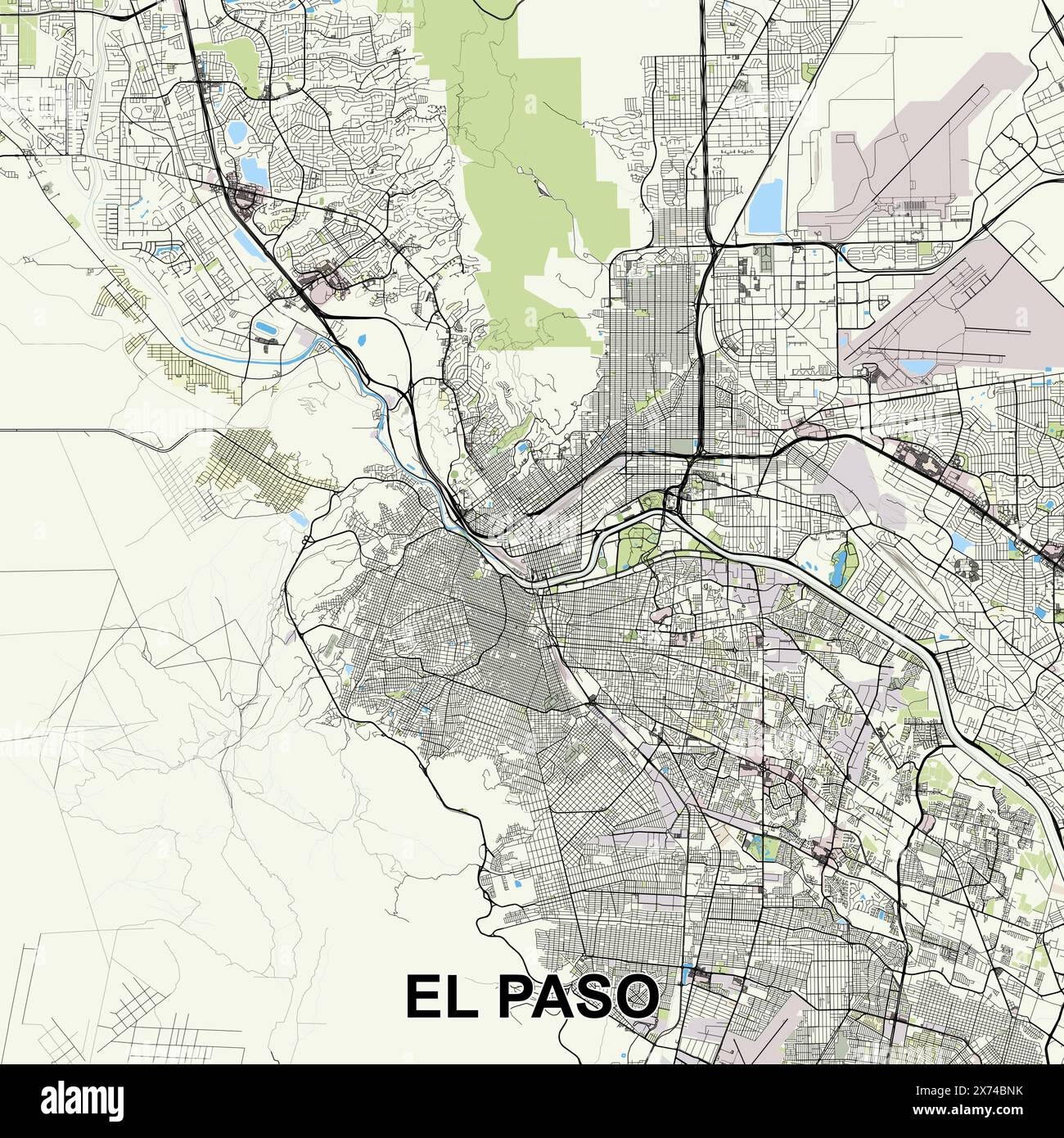 El paso map american hi-res stock photography and images - Alamy