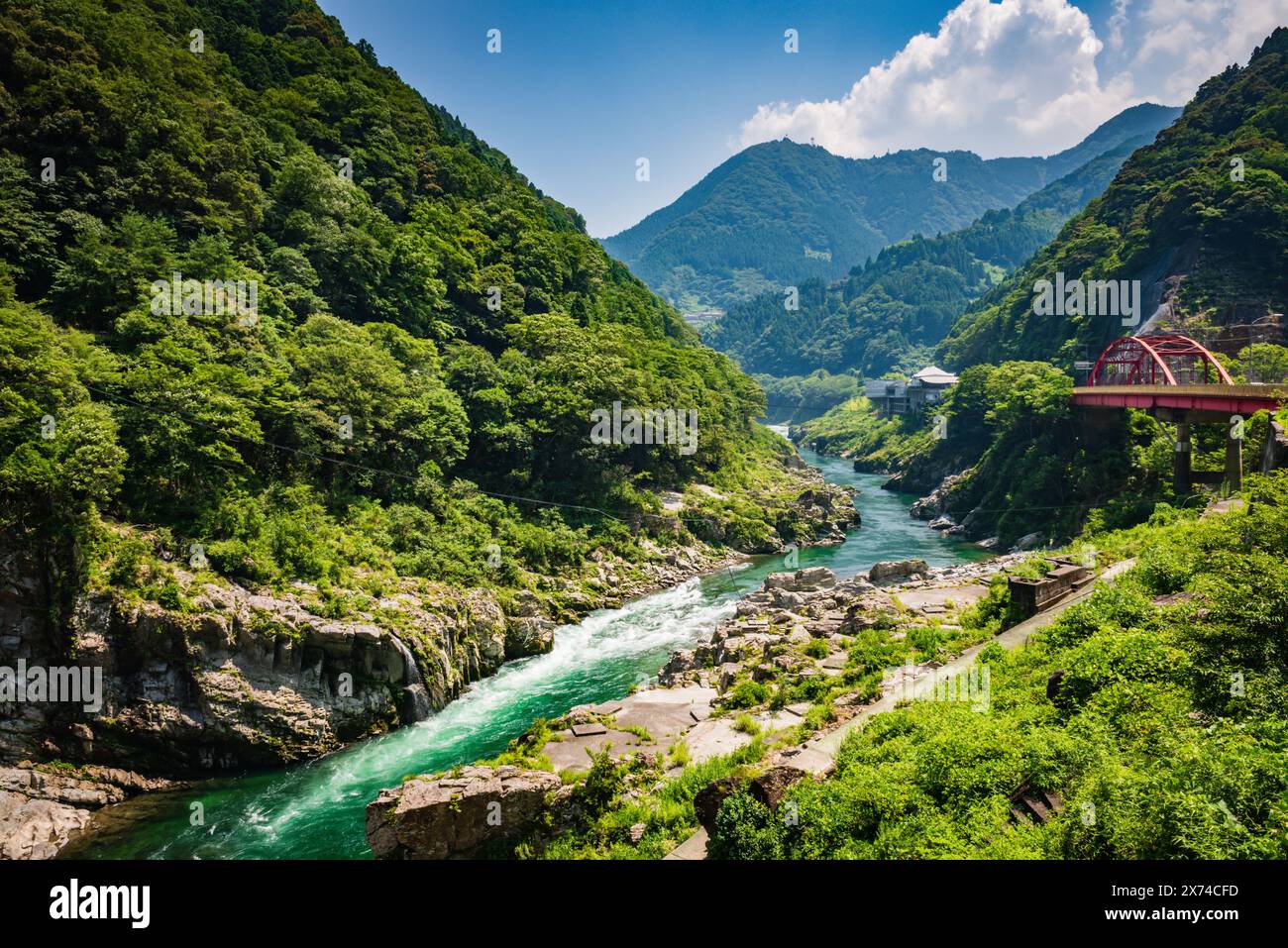 River rafting excursion in the Oboke Gorge of Japan Stock Photo - Alamy