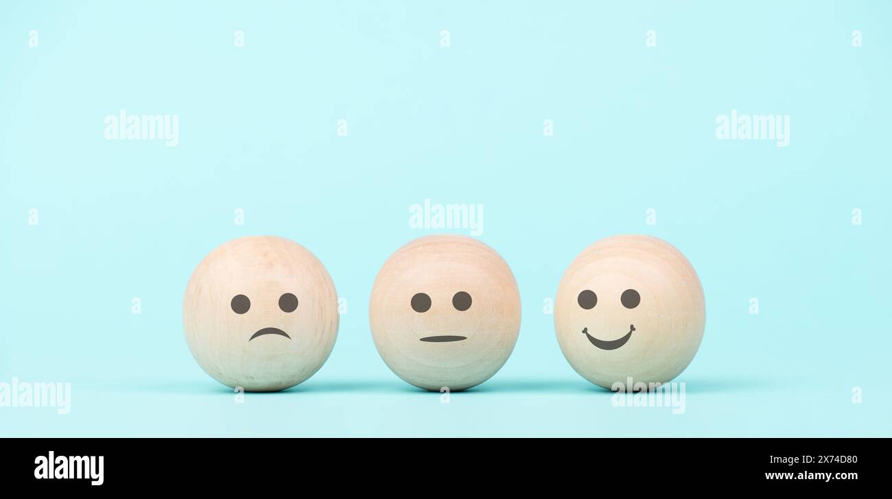 Happy smiling face spread happiness to sad faces, mental health and ...