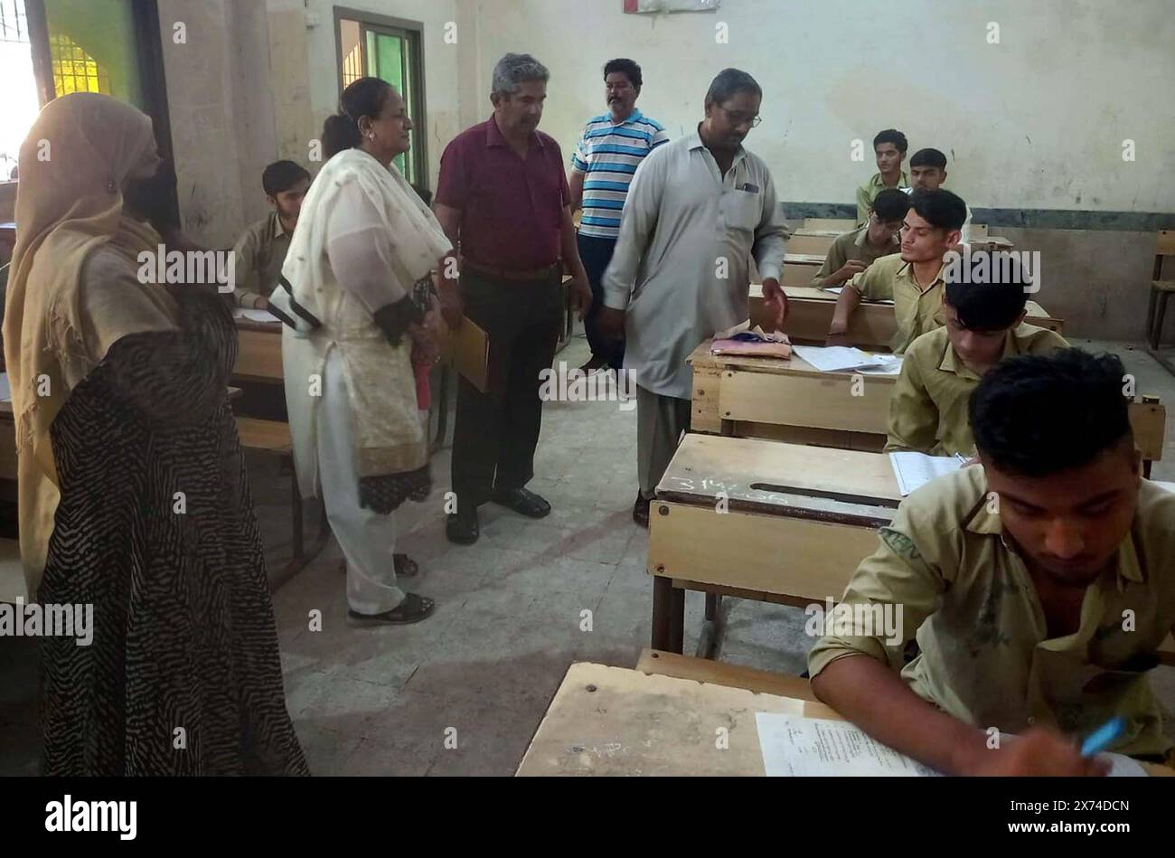 Matric Board Vigilance Team are visiting the examination center during ...