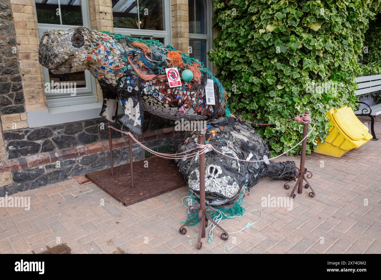 Sculpture made from waste plastic, UK 2024 Stock Photo - Alamy