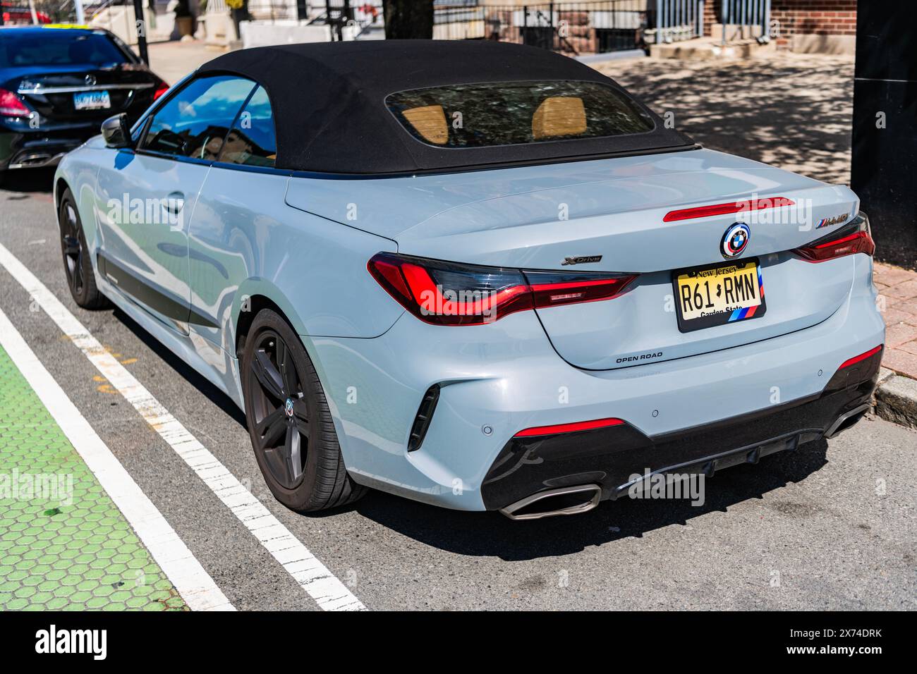 New York City, USA - March 31, 2024: BMW 4 sport gran coupe convertible ...