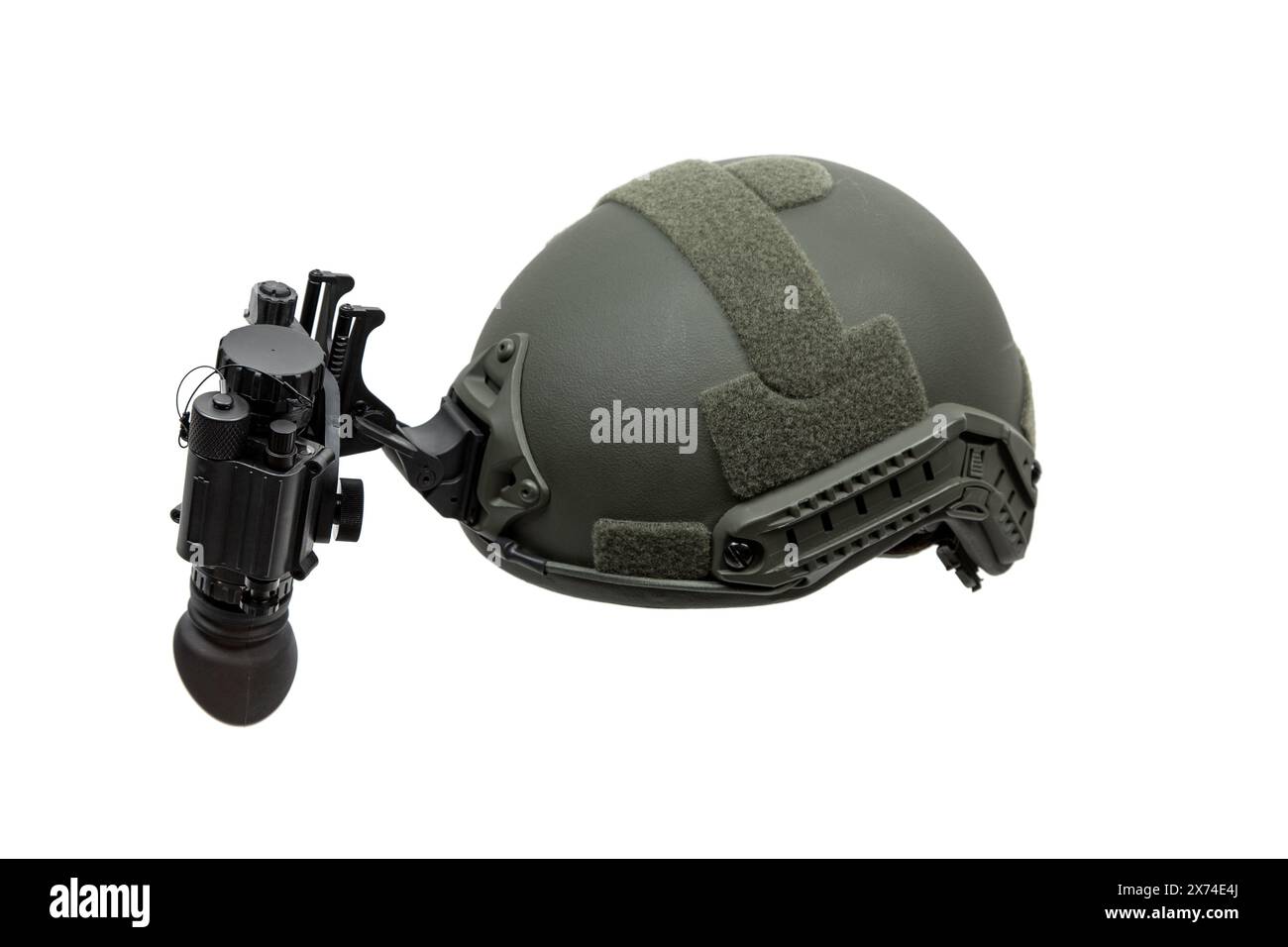 Night vision device attached to the helmet. A special device for ...