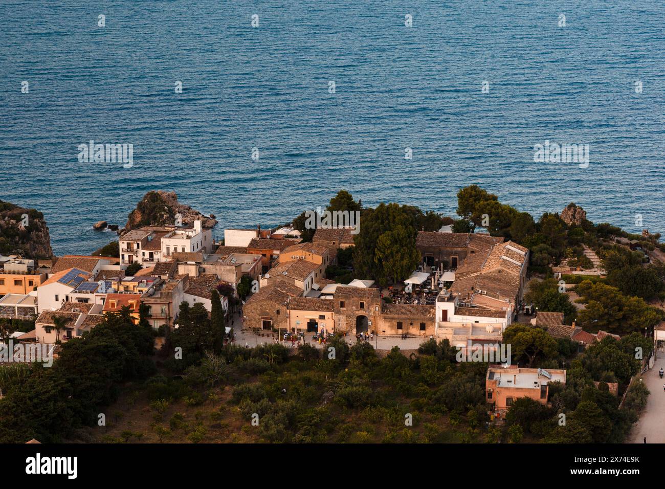Top View of Scopello, little town near Castellammare de Golfo in ...