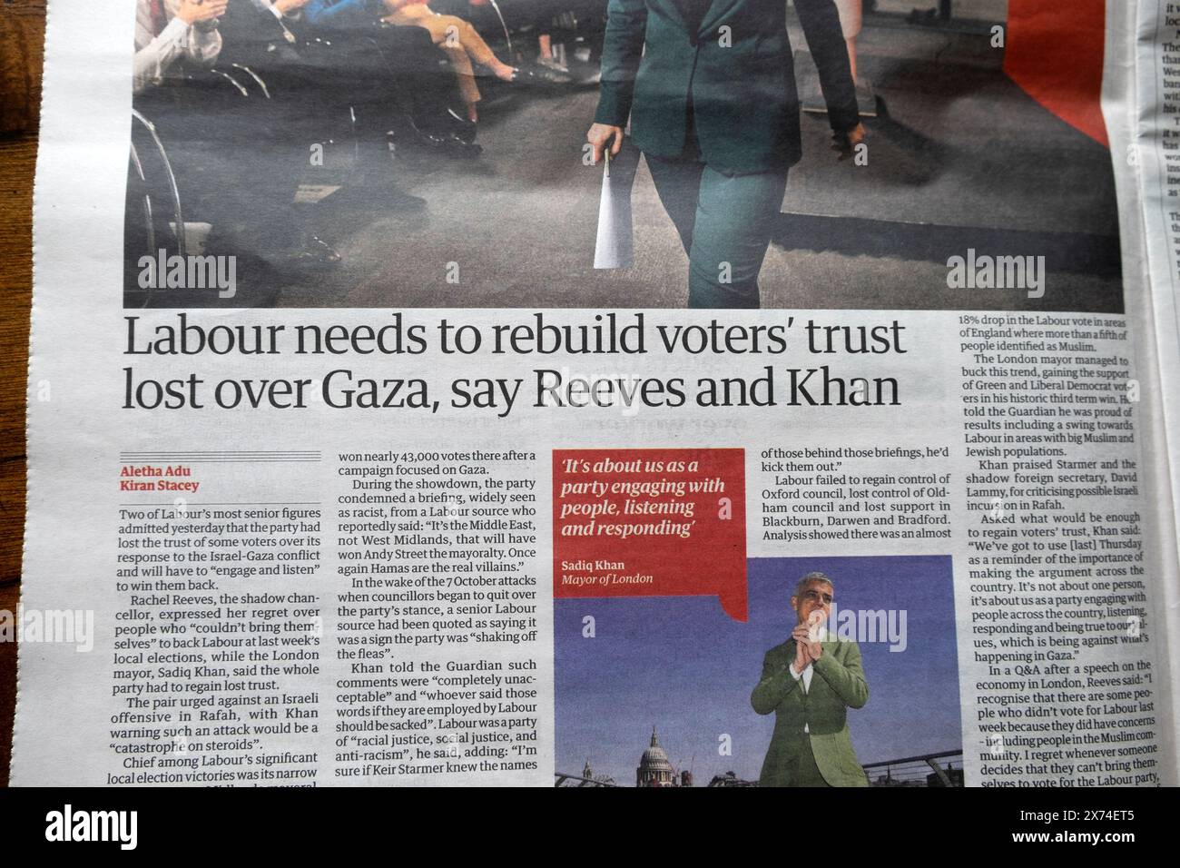 'Labour needs to rebuild voters' trust lost over Gaza, say Reeves and ...
