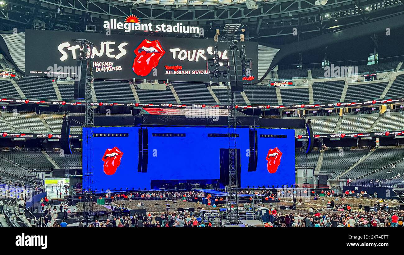 Las Vegas, NV, USA - May 11, 2024: Large electronic billboards ...