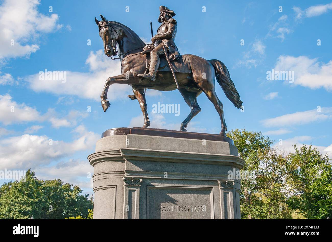 Bostons George Washington Statue, Massachusetts, USA Stock Photo - Alamy
