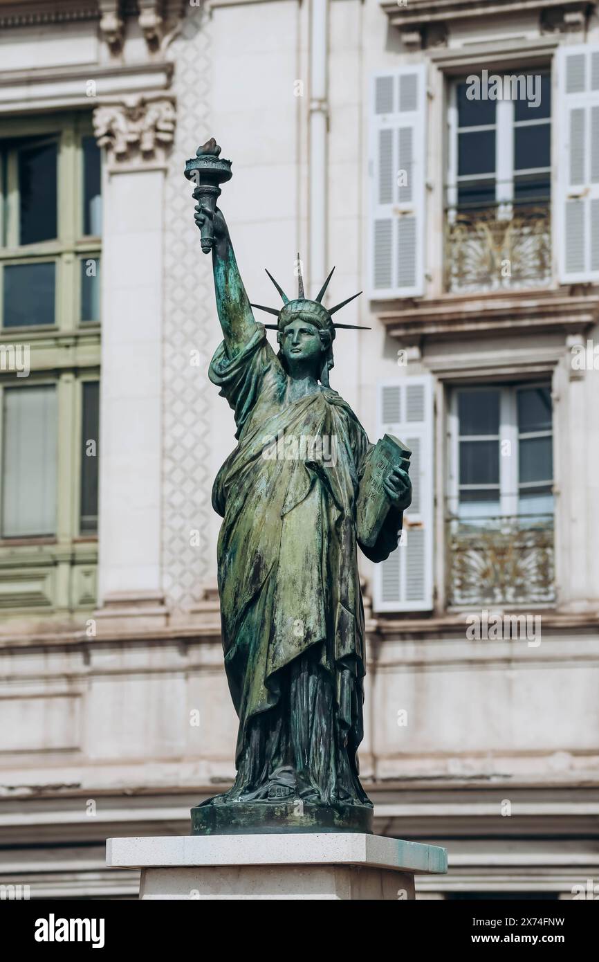 Nice, France - September 17, 2023: Replica of the famous Statue of ...