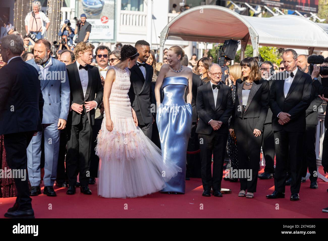 Cannes, France. 17th May, 2024. Efthymis Filippou, a guest, Hong Chau ...