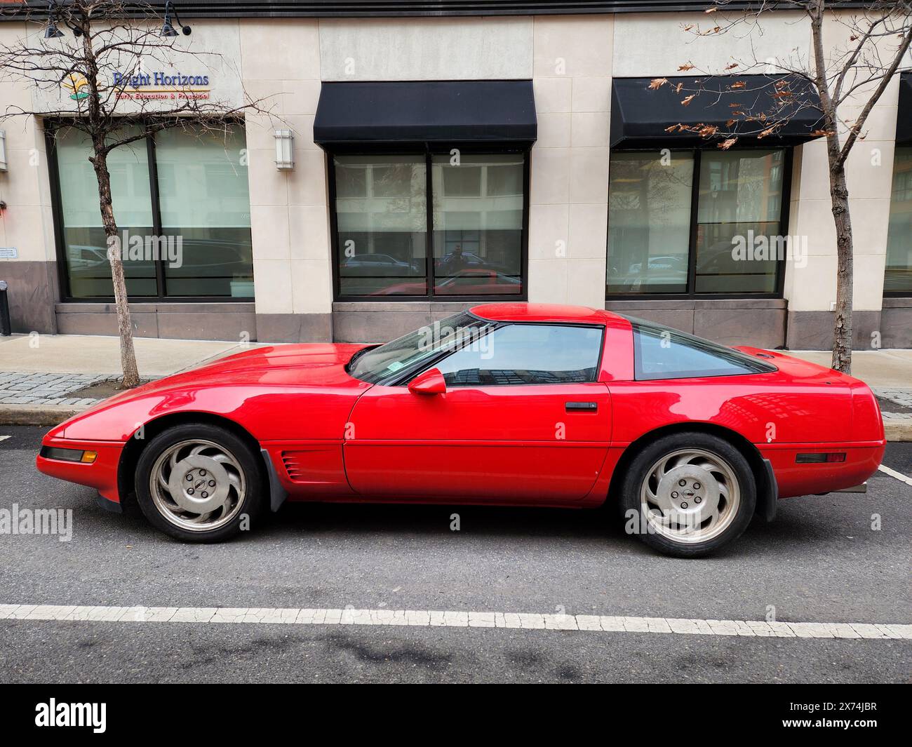 New York City, USA - February 27, 2024: Chevrolet Corvette C4 luxury ...