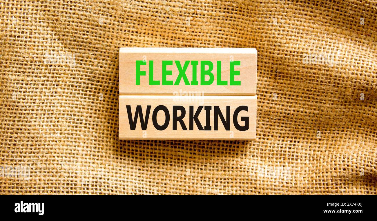 Flexible working symbol. Concept words Flexible working on beautiful ...