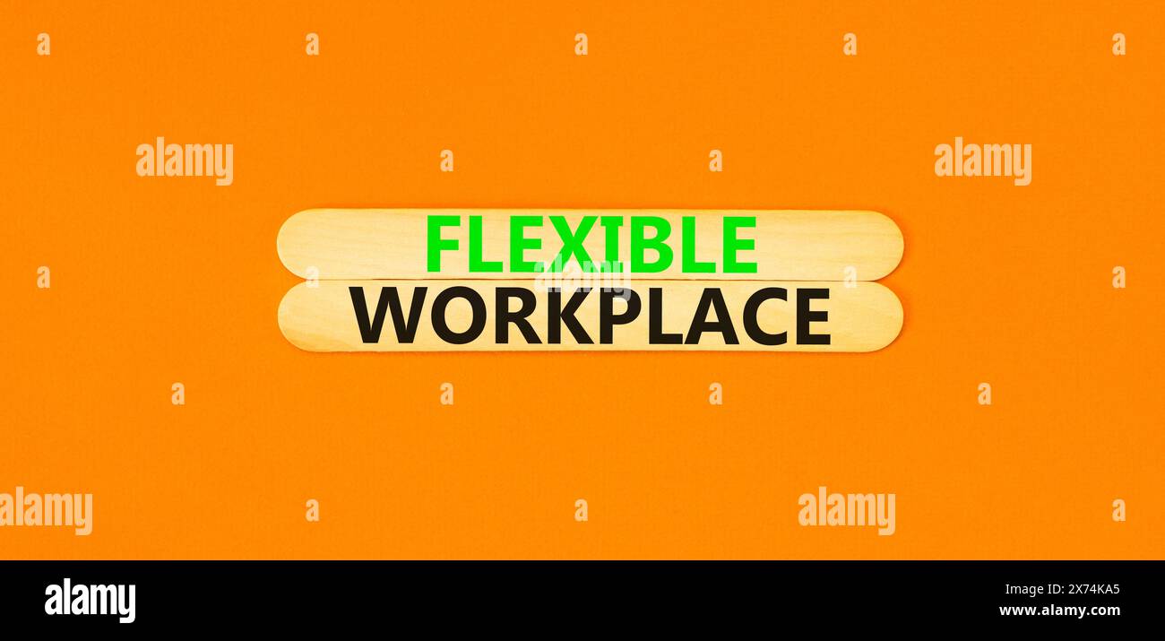 Flexible workplace symbol. Concept words Flexible workplace on ...