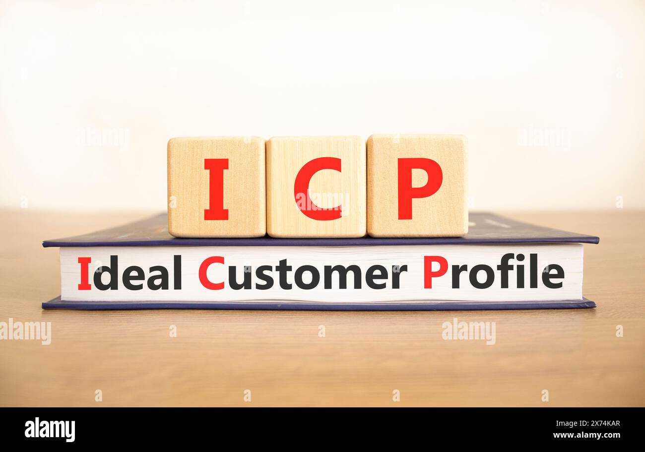 ICP ideal customer profile symbol. Concept words ICP ideal customer ...
