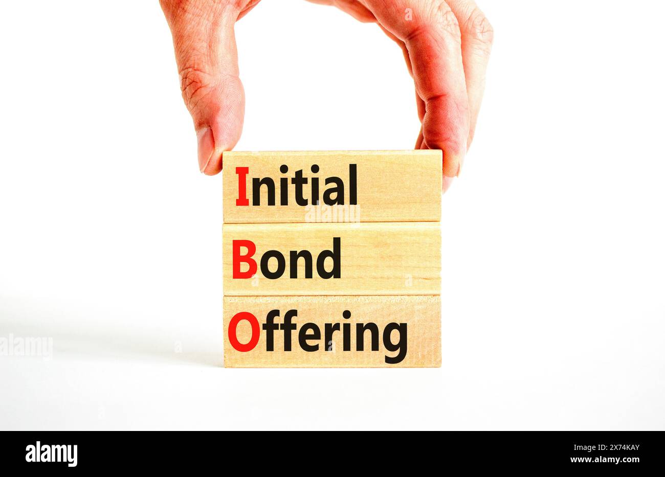 IBO initial bond offering symbol. Concept words IBO initial bond ...