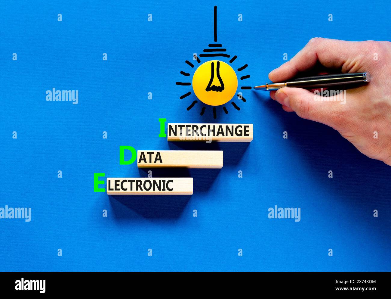 EDI electronic data interchange symbol. Concept words EDI electronic ...