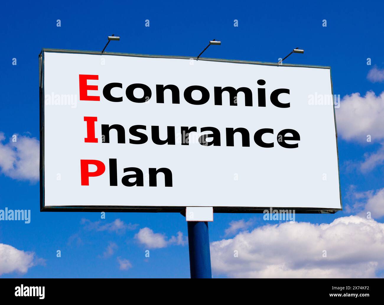 EIP economic insurance plan symbol. Concept words EIP economic ...