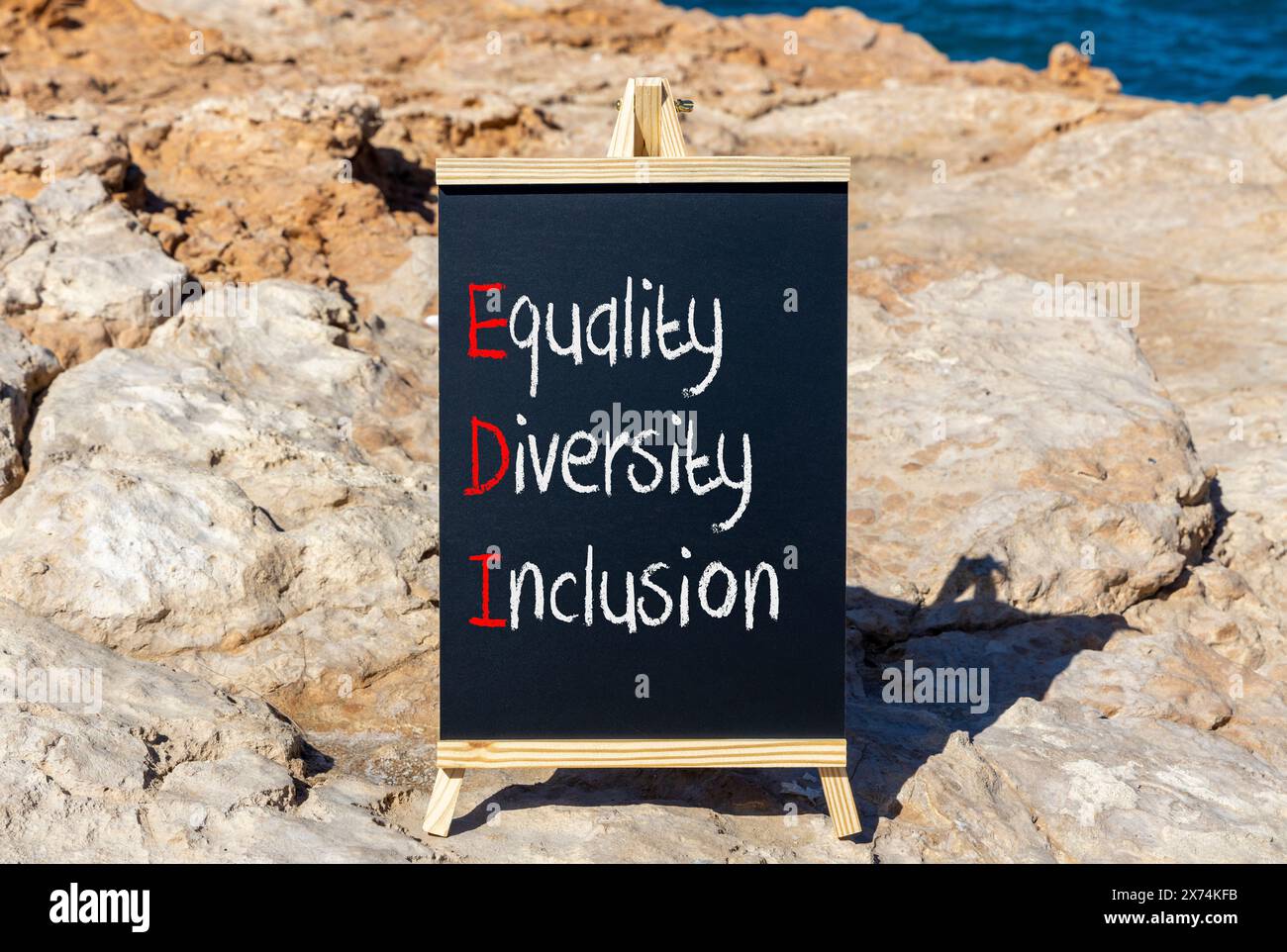 EDI equality diversity inclusion symbol. Concept words EDI equality diversity inclusion on ...