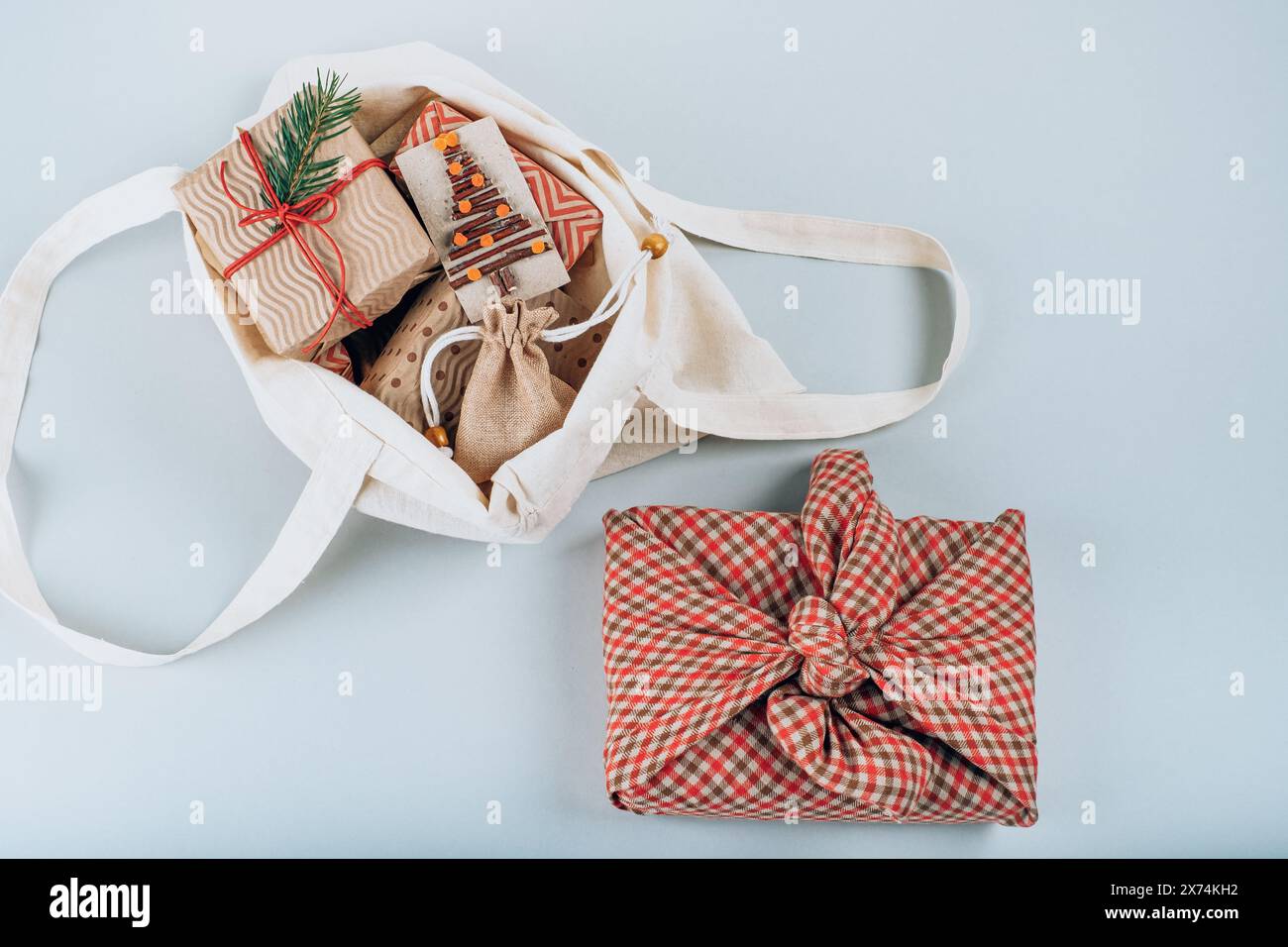 Ecological gifts, decor from reusable materials. Christmas zero waste ...