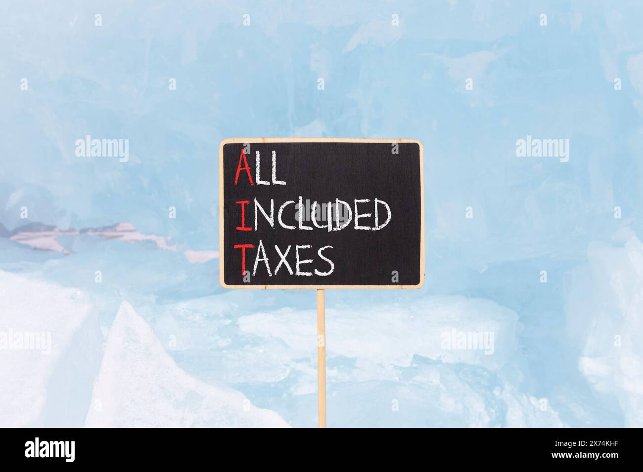 AIT All included taxes symbol. Concept words AIT All included taxes on ...