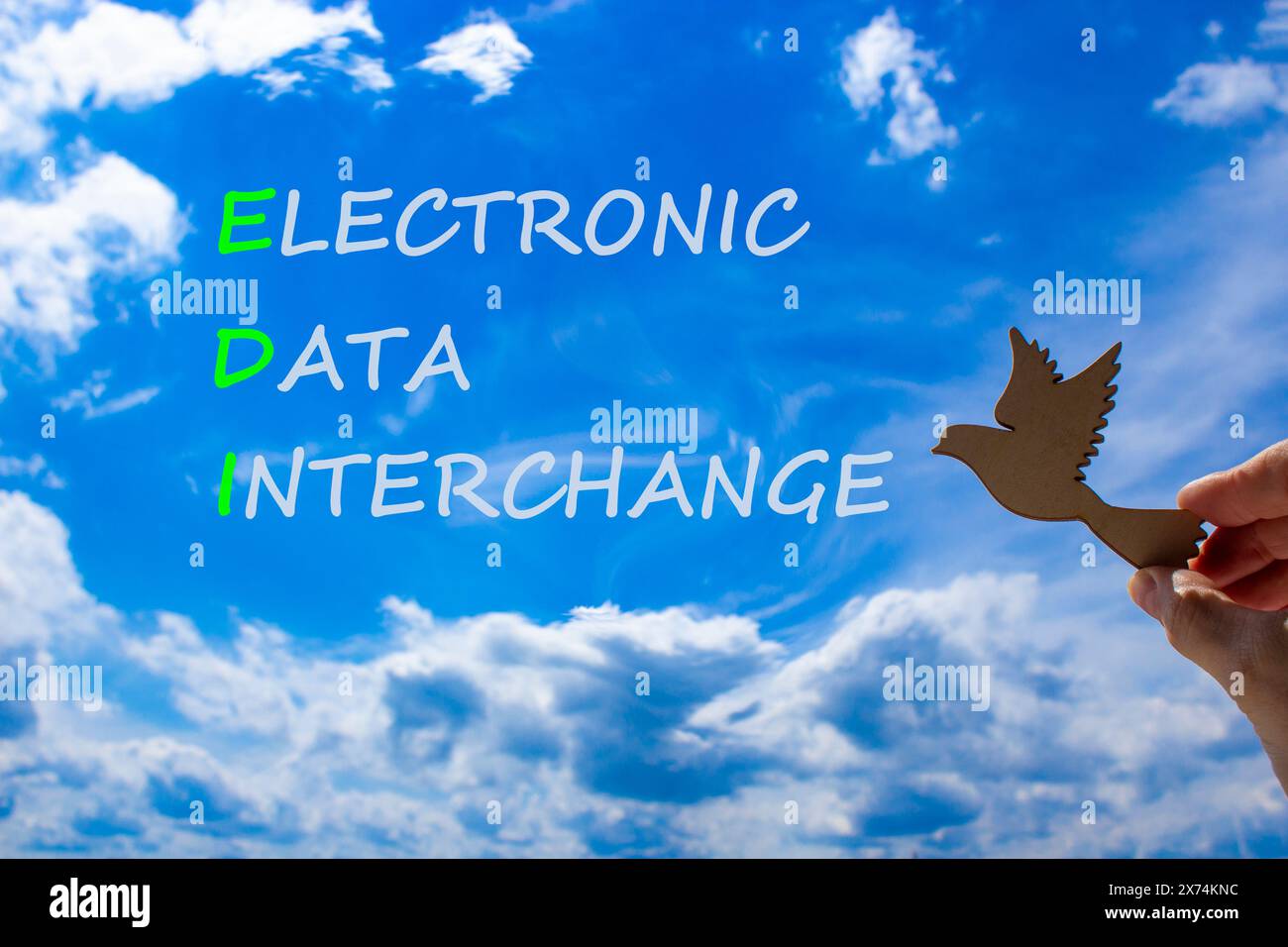 EDI electronic data interchange symbol. Concept words EDI electronic ...