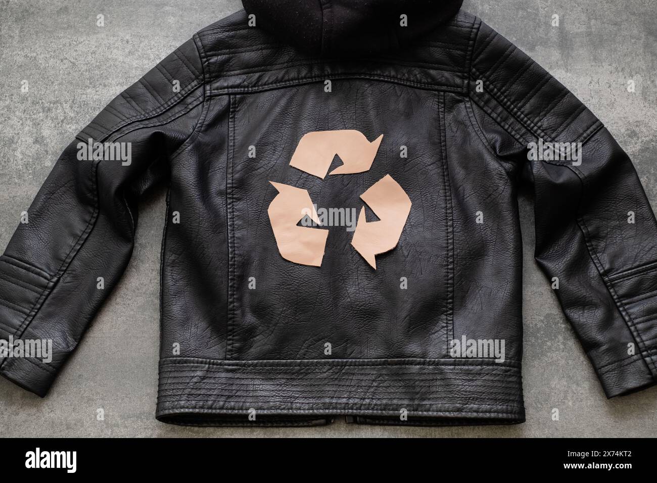 Sustainable and recycled jacket leather. sustainable fashion ecosystem ...