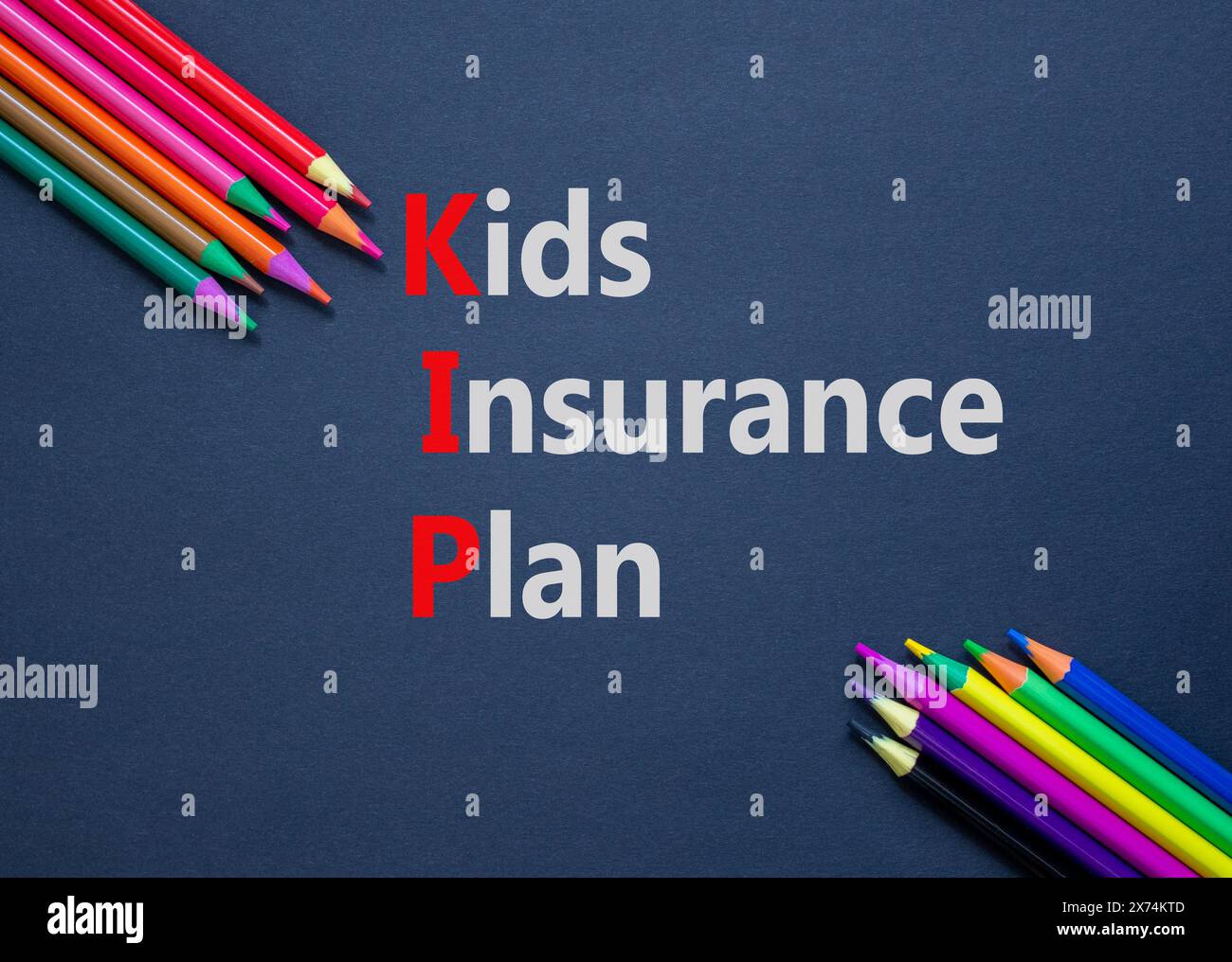 KIP kids insurance plan symbol. Concept words KIP kids insurance plan ...