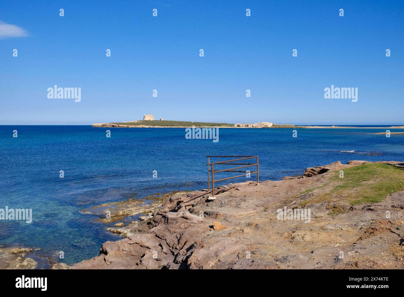 Italy, Sicily, Mediterranean Sea, Portopalo di Capo Passero, view of ...