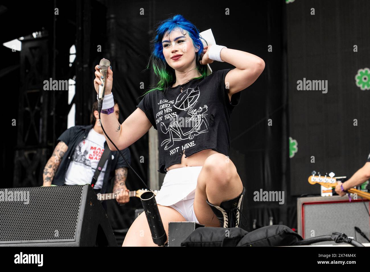 Kat Moss of Scowl performs during Sonic Temple Art and Music Festival ...