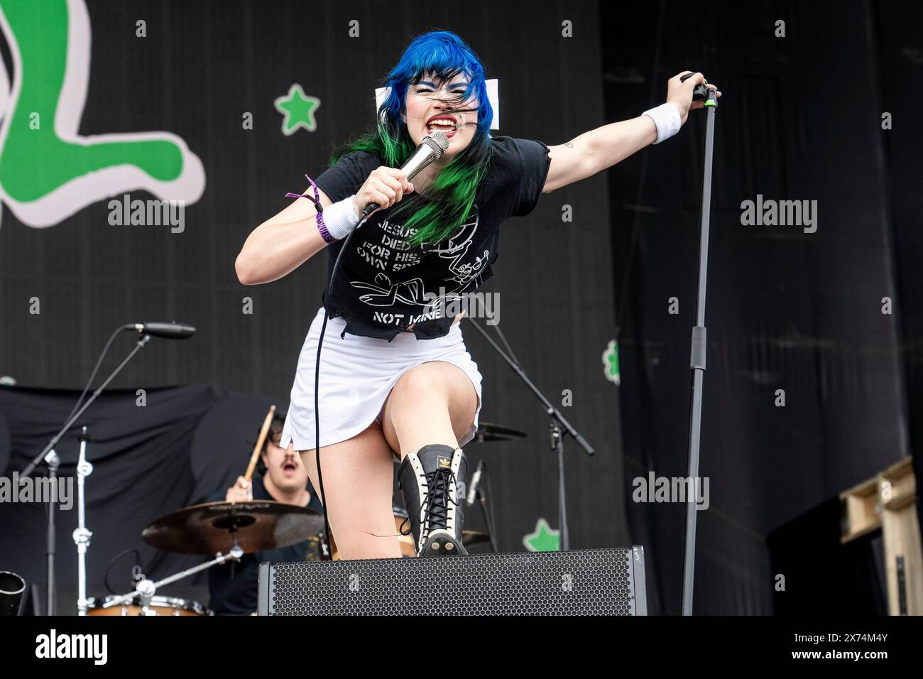 Kat Moss of Scowl performs during Sonic Temple Art and Music Festival ...