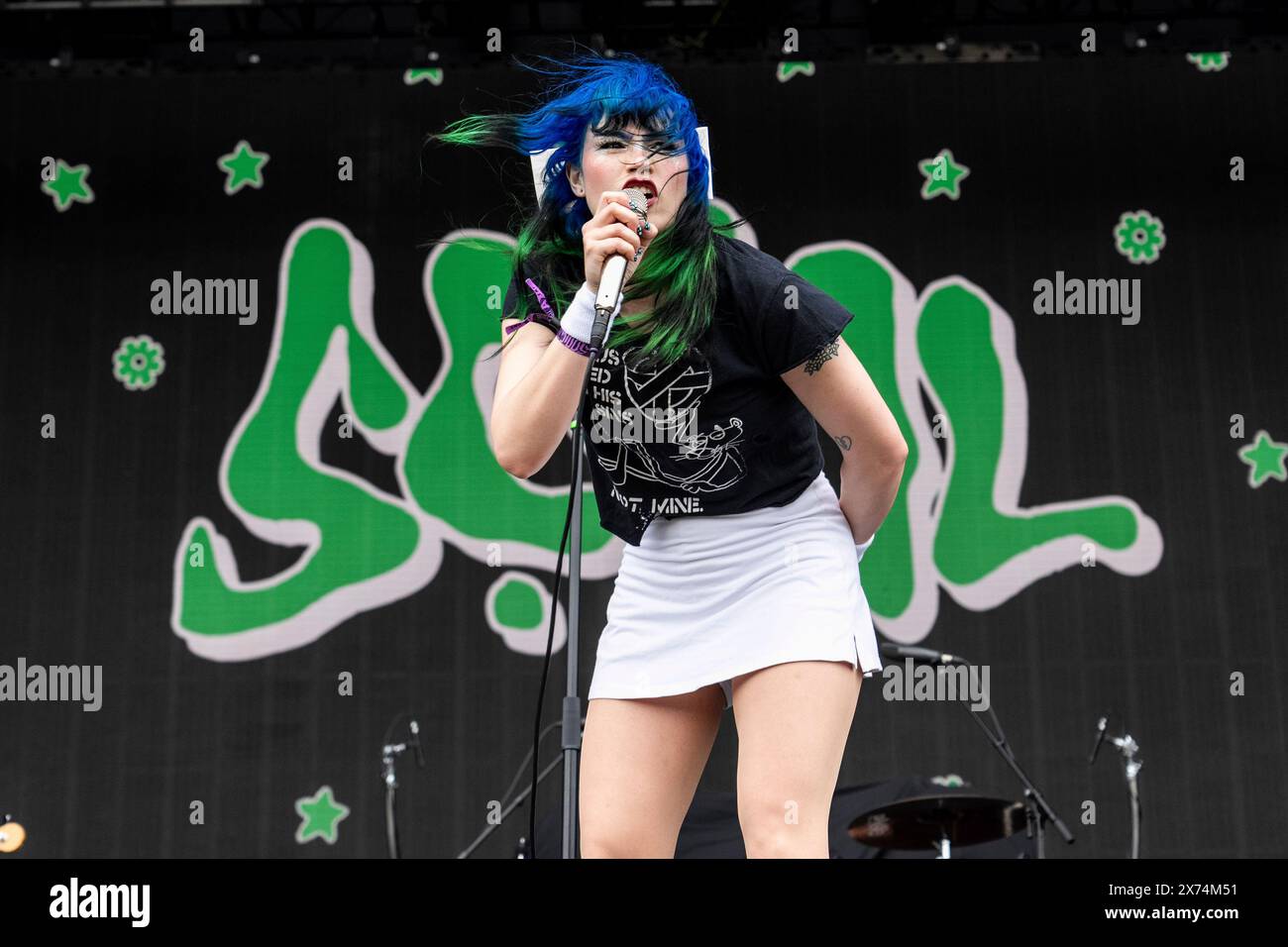Kat Moss of Scowl performs during Sonic Temple Art and Music Festival ...