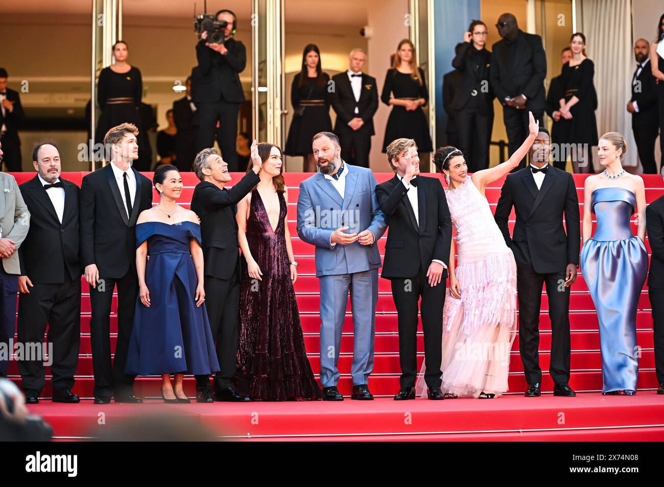 Cannes, France. 17th May, 2024. Joe Alwyn, Hong Chau, Willem Dafoe ...