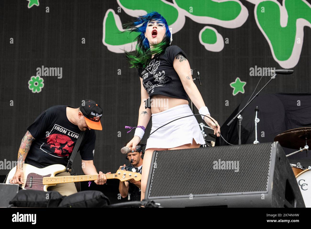 Kat Moss of Scowl performs during Sonic Temple Art and Music Festival ...