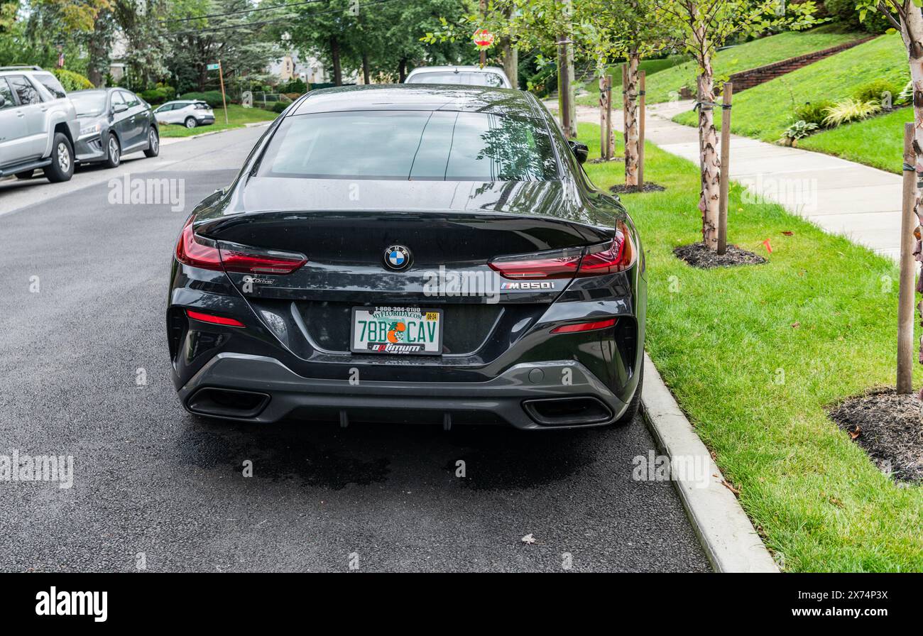New York City, USA - August 26, 2023: 2020 BMW M850 Gran Coupe car ...