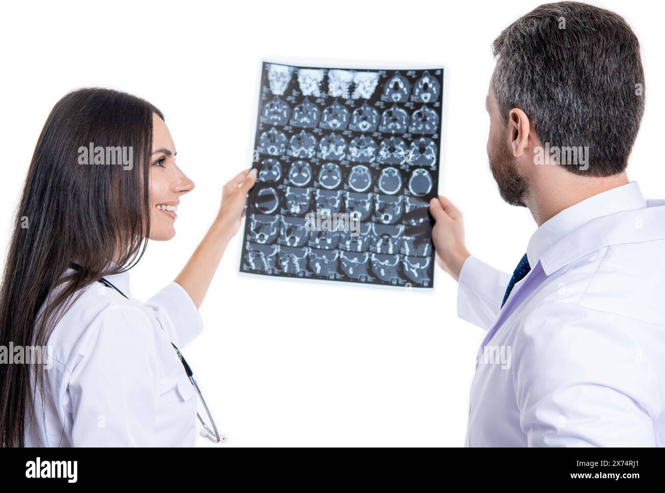 doctor neurologist. Doctor analyzing scan for disease. medical ...
