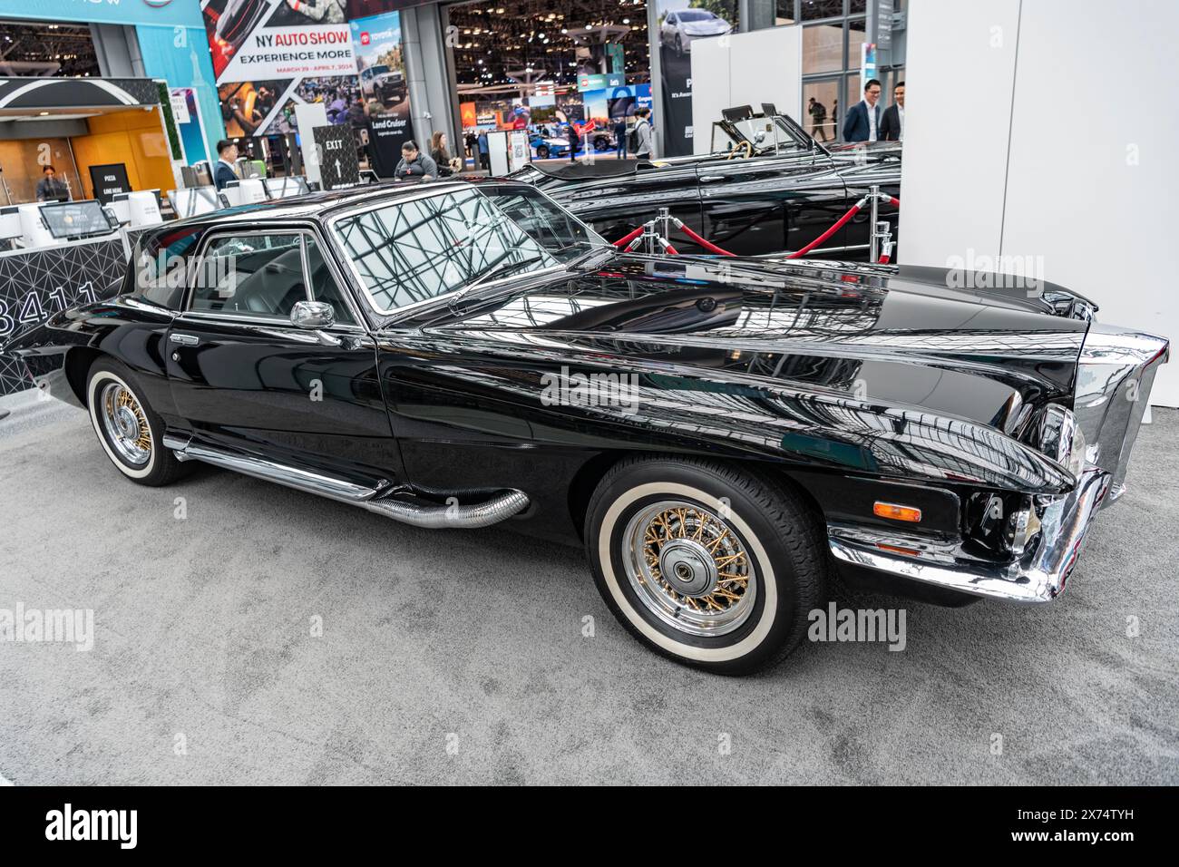 New York City, USA - March 27, 2024: 1971 Stutz Blackhawk retro car at ...