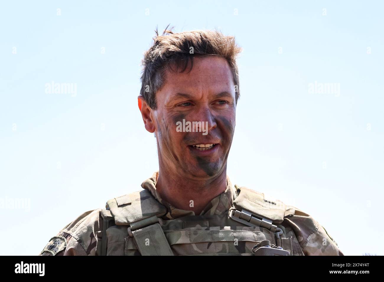British lieutenant colonel, James Buchanan of the UK 12th Armoured ...