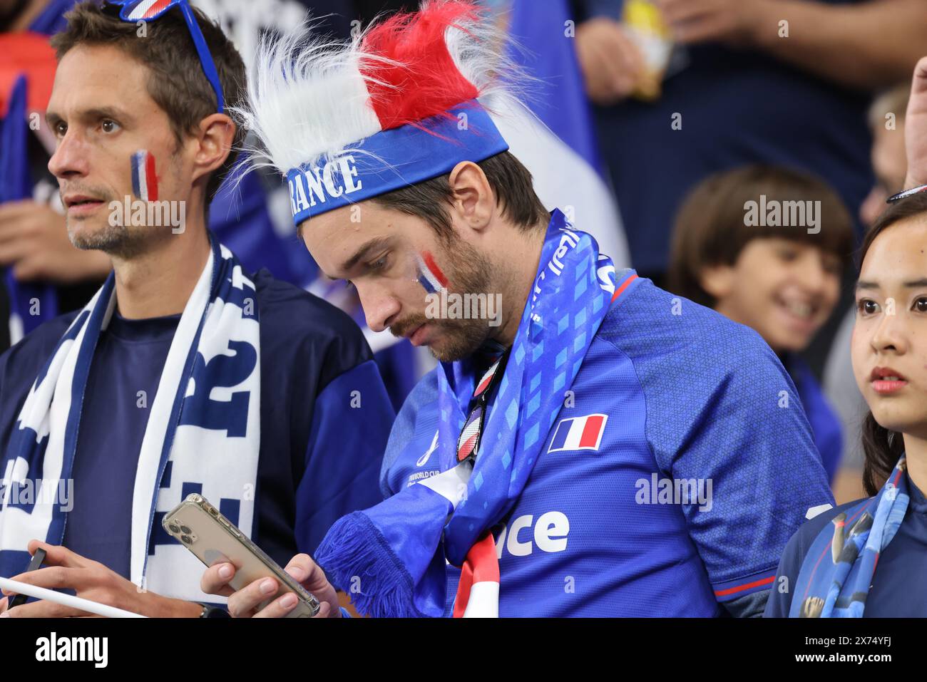 Doha, Qatar. 22th. november 2022. French fans during the match between ...