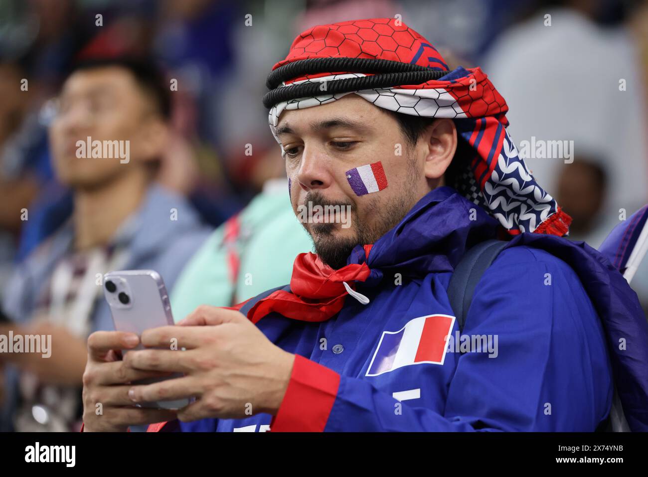 Doha, Qatar. 22th. november 2022. French fans during the match between ...