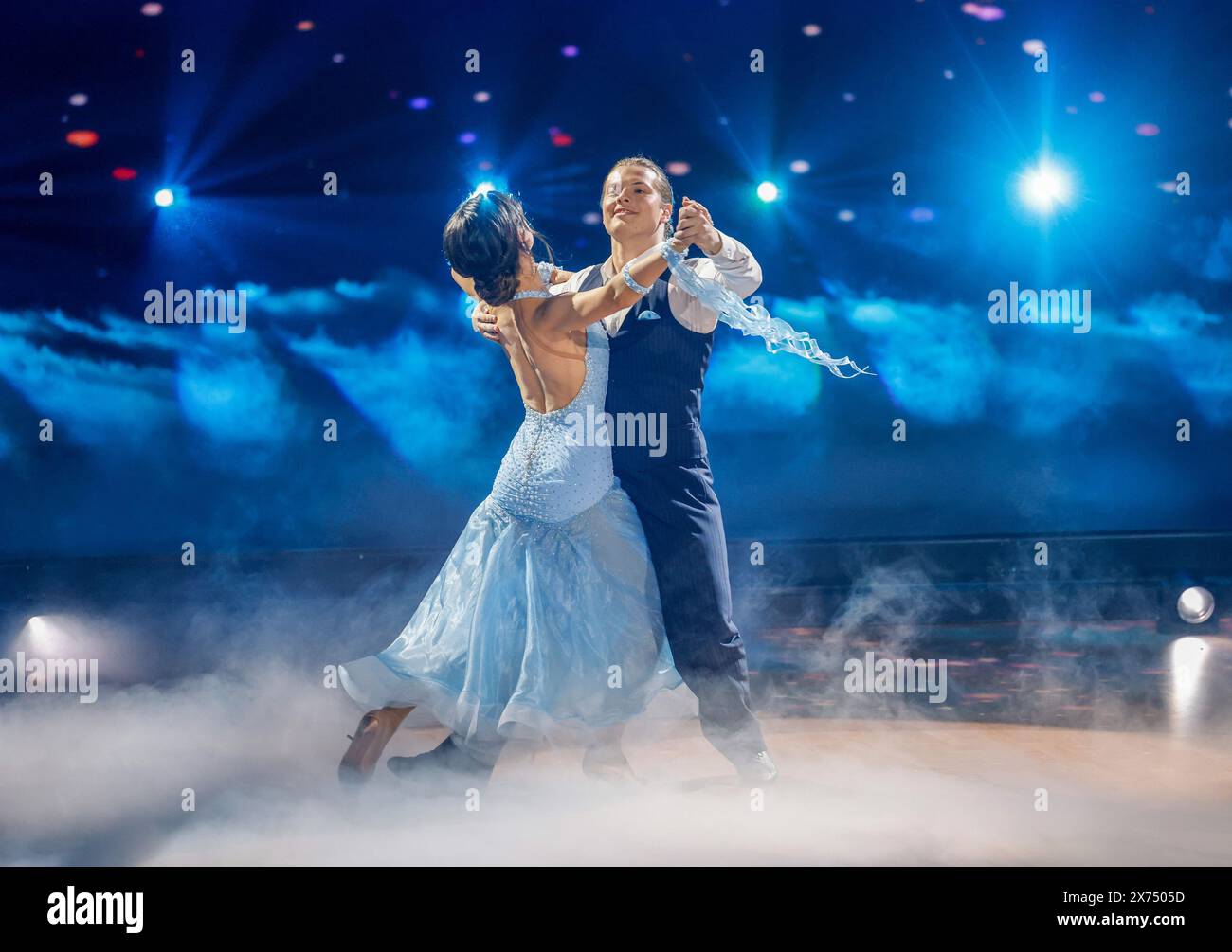Cologne, Germany. 17th May, 2024. Gabriel Kelly, singer, and Malika ...