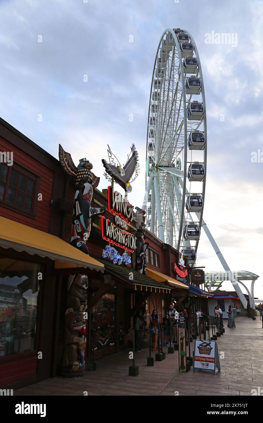 Great Wheel, Miners Landing, Pier 57, Waterfront, Alaskan Way, Seattle ...