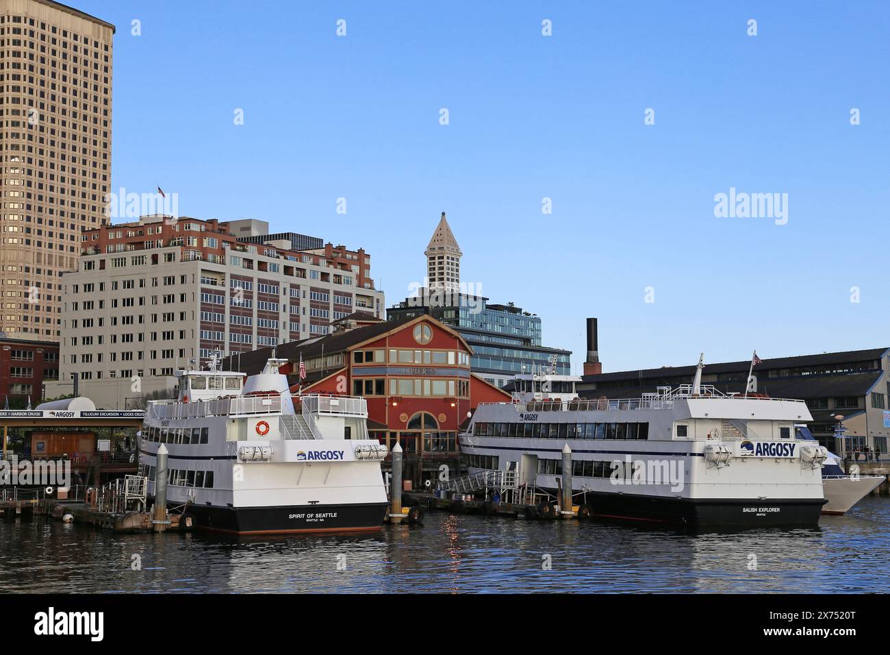 Argosy Cruises, Pier 55, Waterfront, Alaskan Way, Seattle, Elliott Bay ...