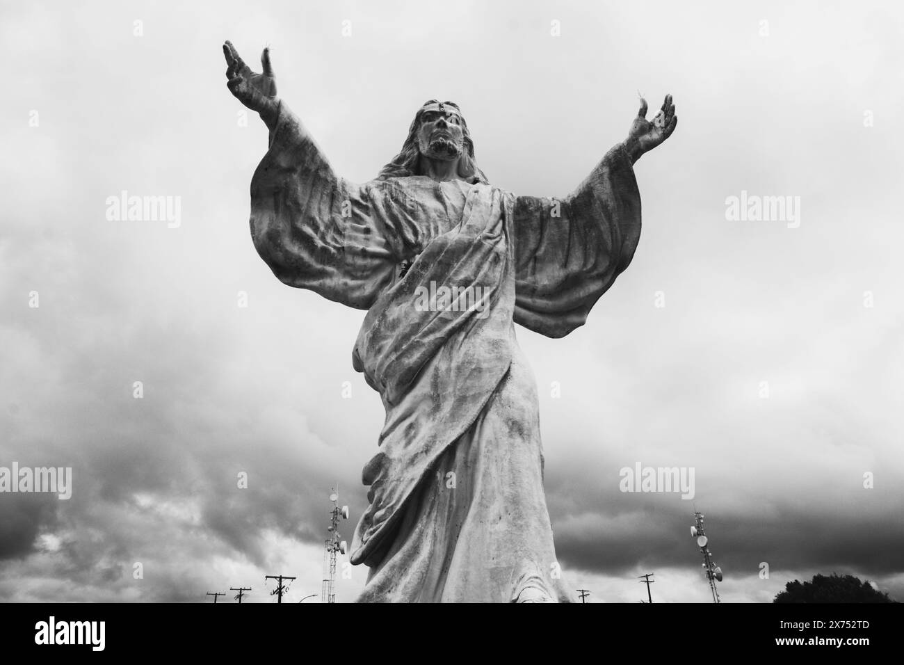 Nazare, Bahia, Brazil - March 29, 2019: View of the Christ of Nazare ...