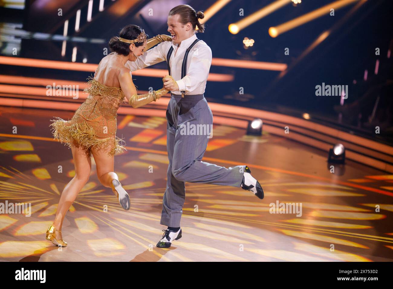 Cologne, Germany. 17th May, 2024. Gabriel Kelly, singer, and Malika ...