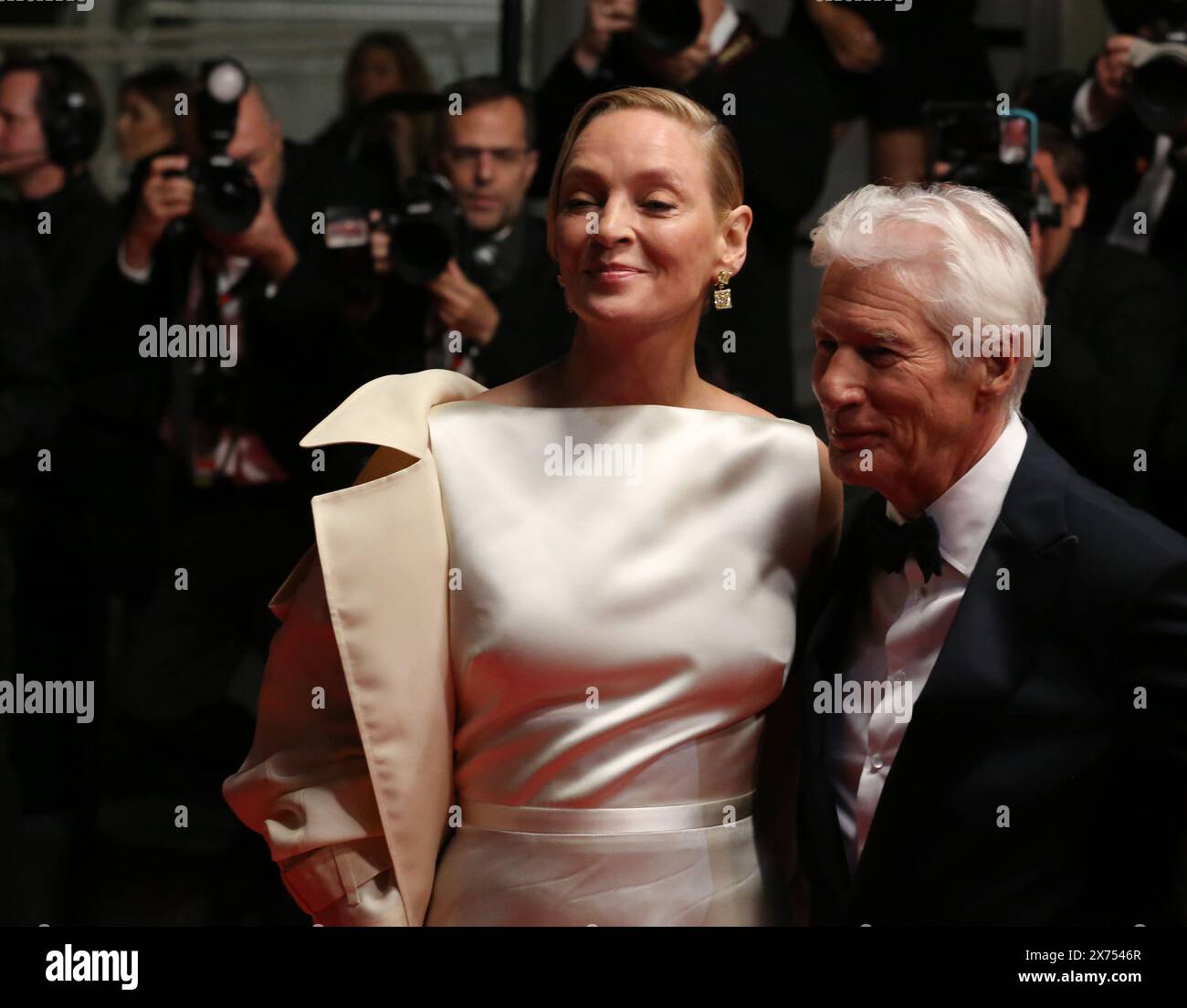 Cannes, France, 17th May, 2024. Uma Thurman and Richard Gere arriving ...