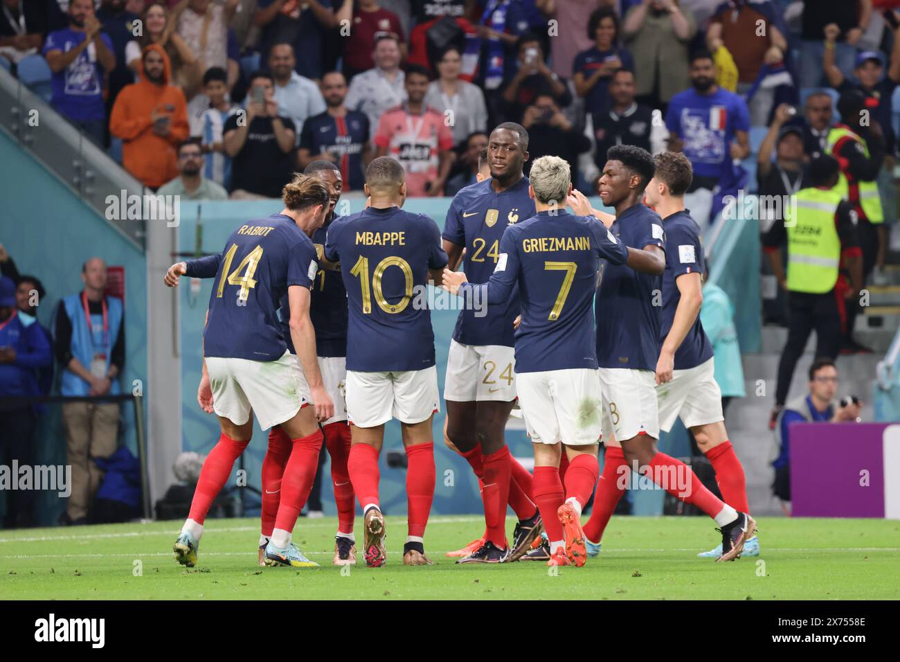 Doha, Qatar. 22th. november 2022. French team celebrate during the ...