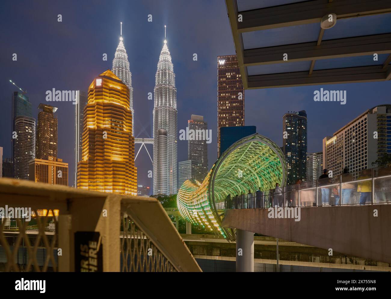 Saloma Link bridge in Kuala Lumpur, Malaysia is 69 meters combined ...