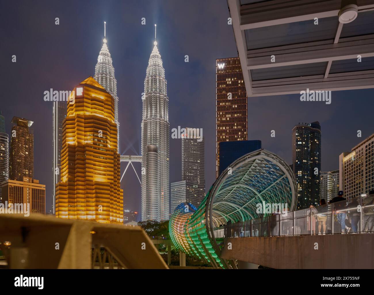 Saloma Link bridge in Kuala Lumpur, Malaysia is 69 meters combined ...